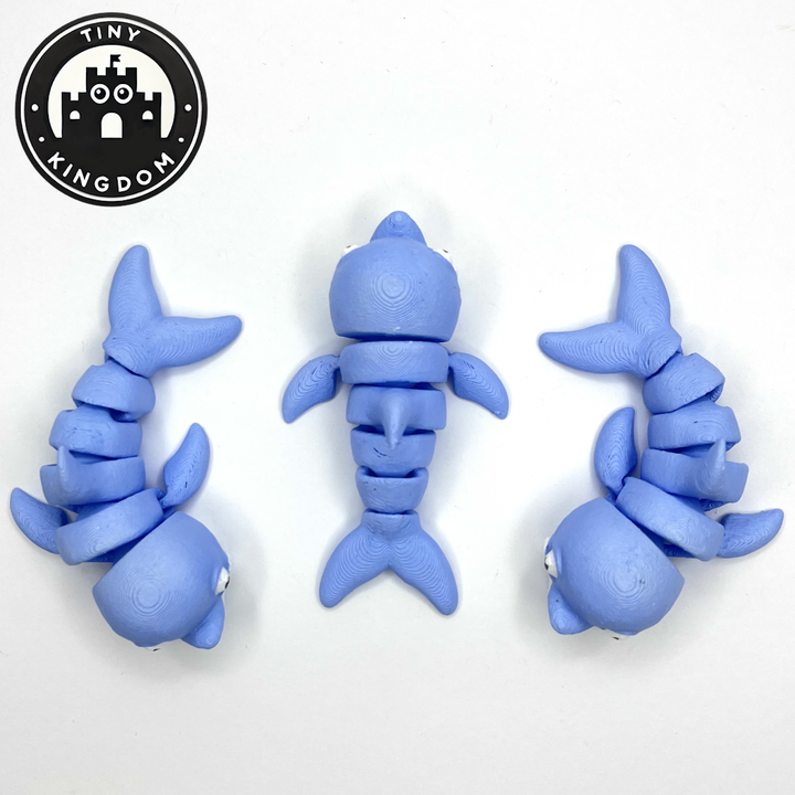 3D Printable Flexi Tiny Dolphin, Articulated fidget figure, keychain ...