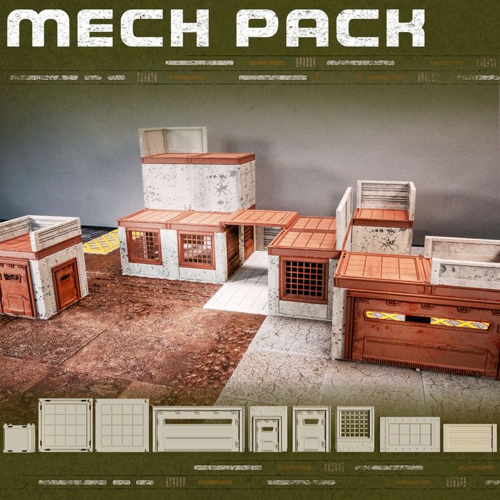 3D Printable The Mech Training Grounds Modular Buildings and Terrain ...