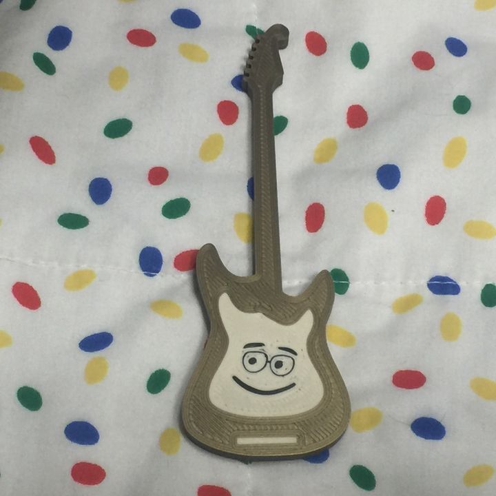 3D Printable Smiley Tones Instruments -Bass Guitar by Star Labs 3D, LLC