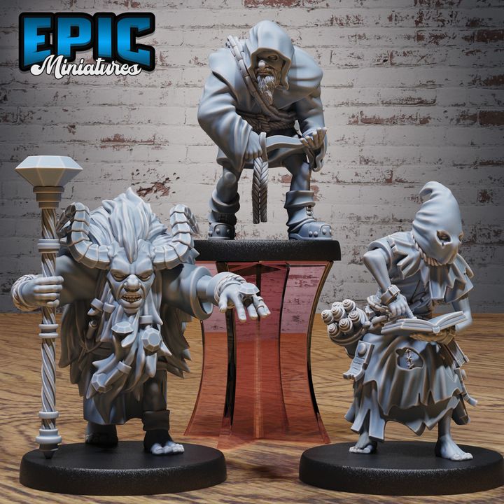 3D Printable Cult Set A / Evil Warrior / Humanoid Demon / Devil ...