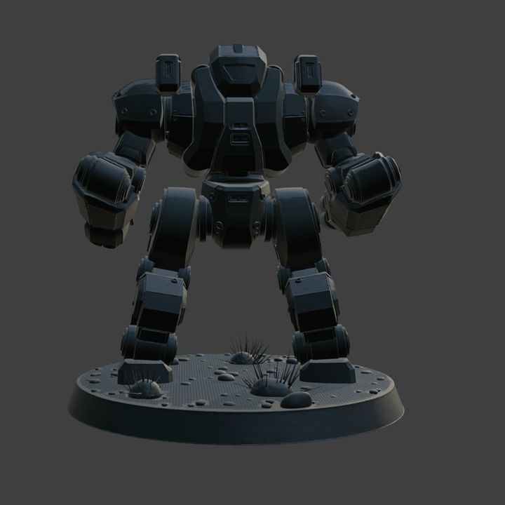 3D Printable Metzen 6mm scale heavy mech, tabletop games by Rod Genardini