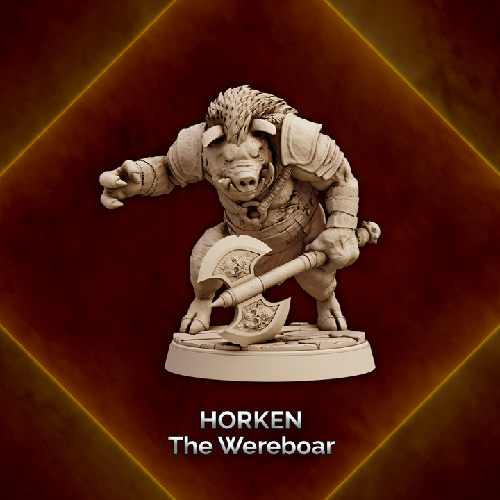 3D Printable Horken - The Wereboar by Artificers_Mini