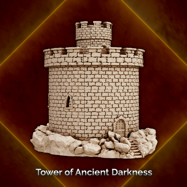 3D Printable Tower of Ancient Darkness by Artificers_Mini
