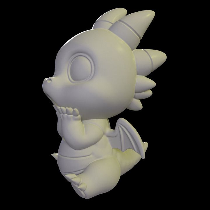 3D Printable Shocked Baby Dragon by Ghazi diab