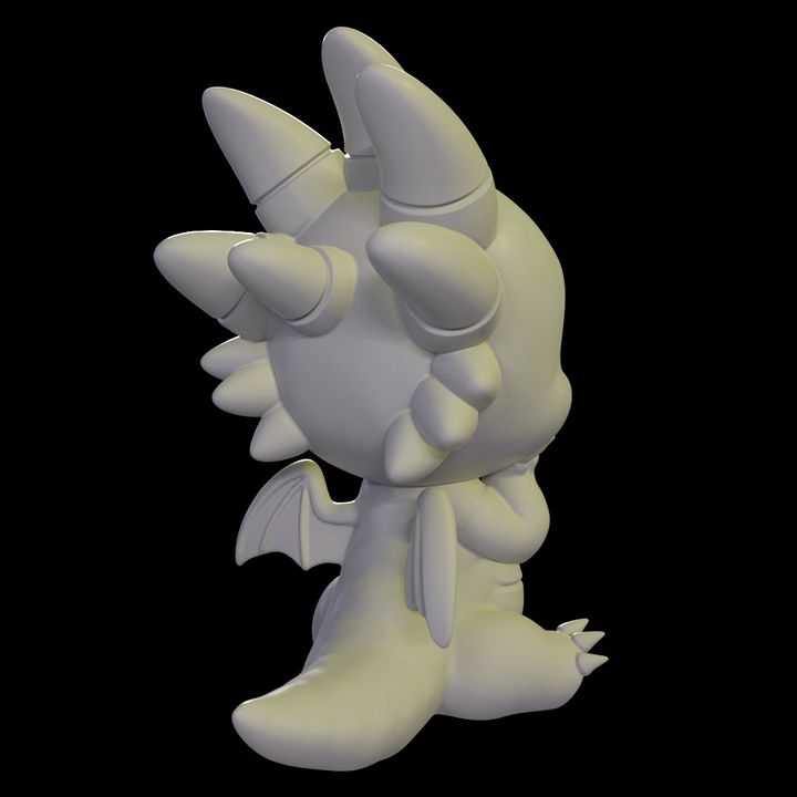 3D Printable Shocked Baby Dragon by Ghazi diab