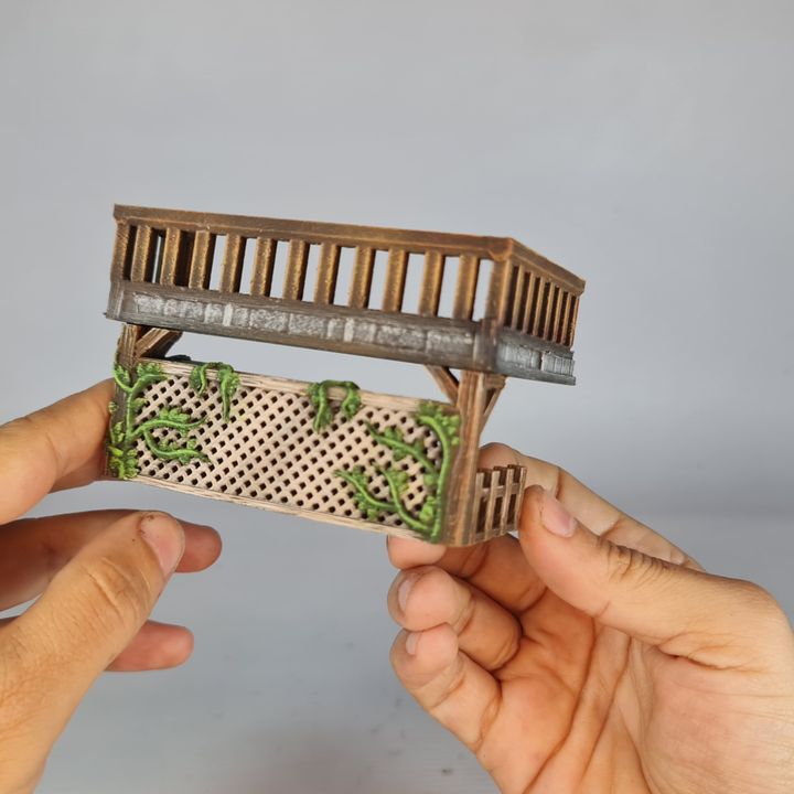 3D Printable Steeple Lodge - Medieval Town Set by Adrian