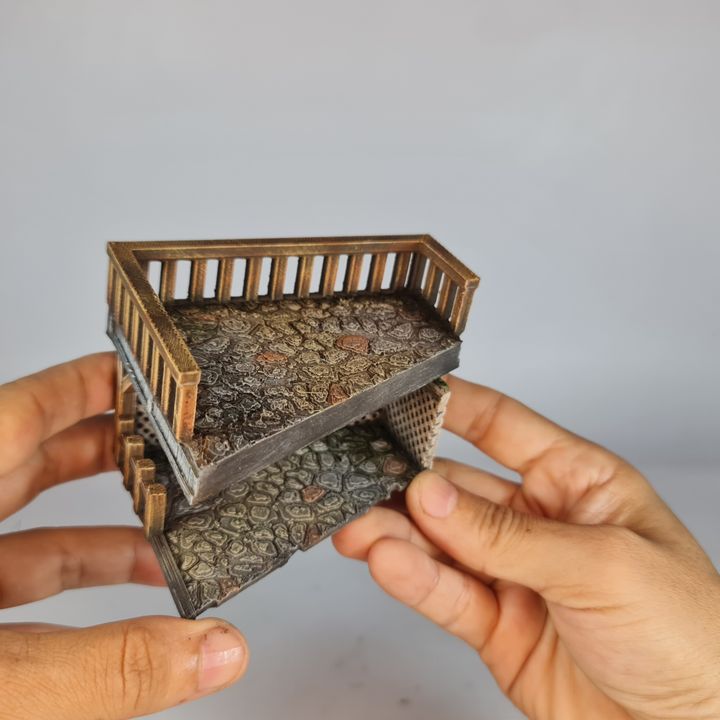 3D Printable Steeple Lodge - Medieval Town Set by Adrian