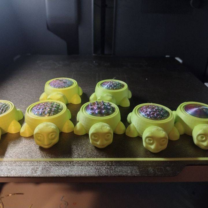 3D Printable Turtle Gyro Fidget-- Easy, fast print! by Jambaby Designs