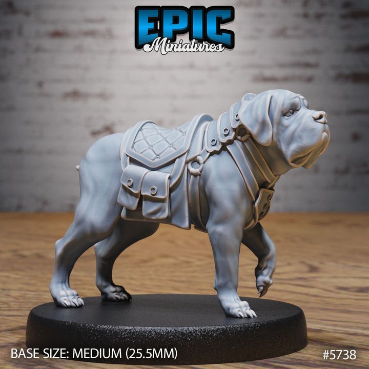3D Printable Mastiff War Dog / Hunter Hound / War Animal / Siege ...