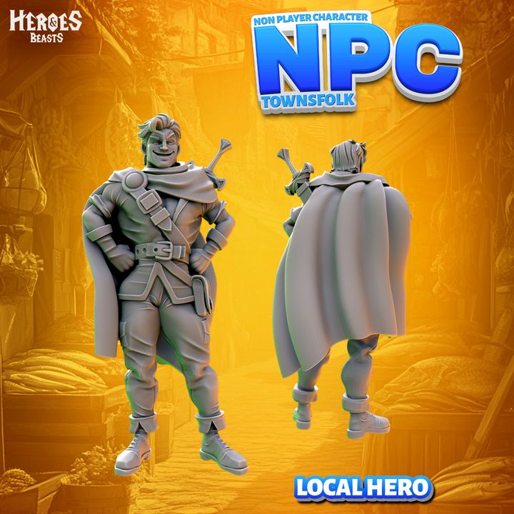 3D Printable Local Hero by Heroes and Beasts