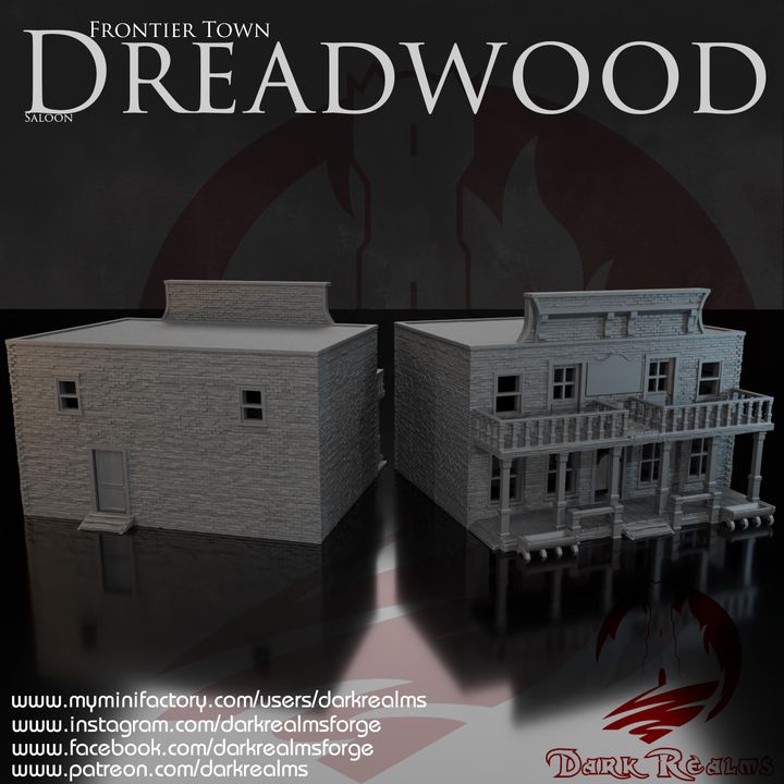 3D Printable Dark realms - Frontier Town - Dreadwood Saloon by Dark ...