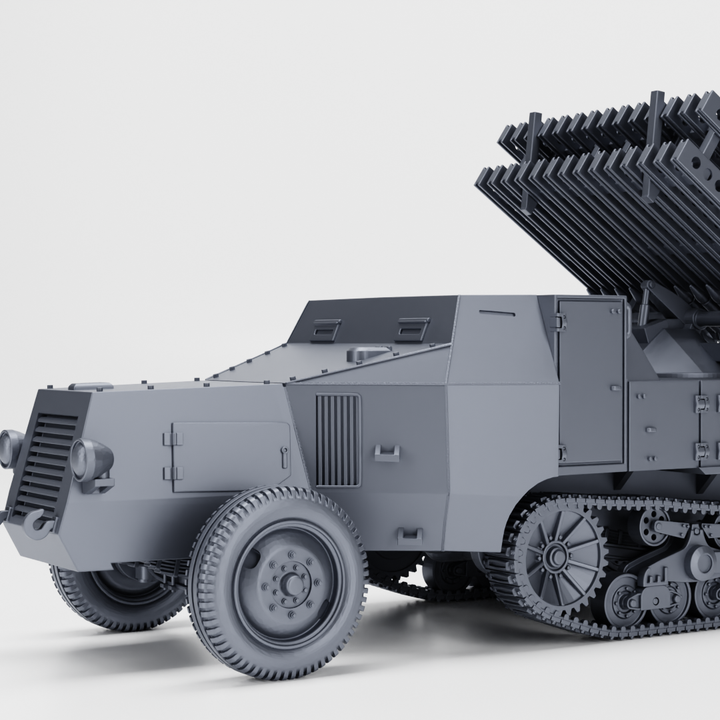 3D Printable Half-track S307 (f) Vielfachwerfer (multiple launcher ...