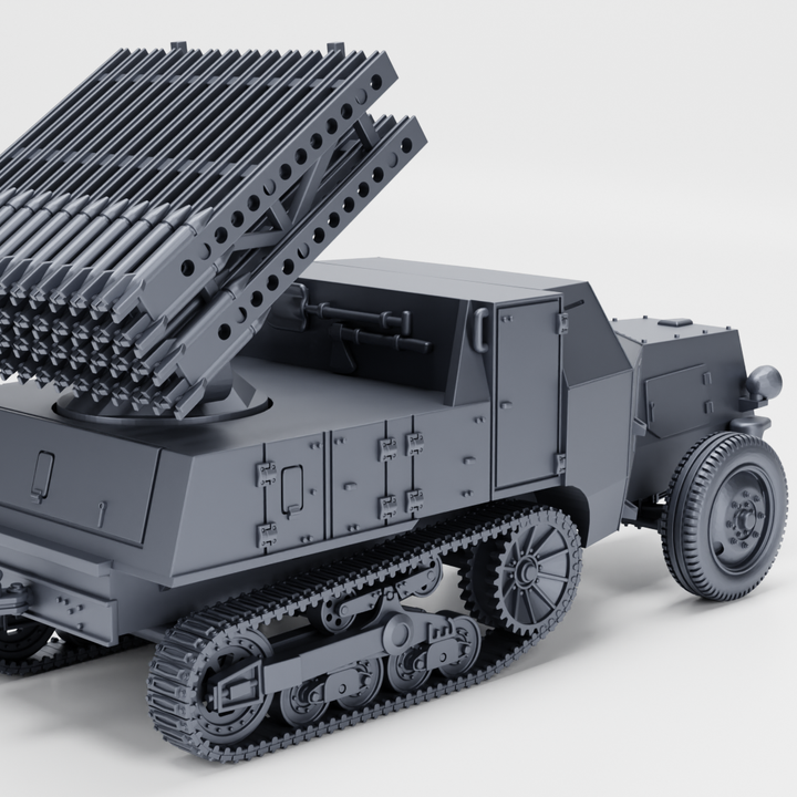 3D Printable Half-track S307 (f) Vielfachwerfer (multiple launcher ...