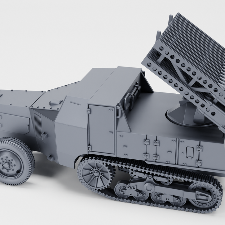 3D Printable Half-track S307 (f) Vielfachwerfer (multiple launcher ...