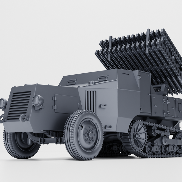 3D Printable Half-track S307 (f) Vielfachwerfer (multiple launcher ...