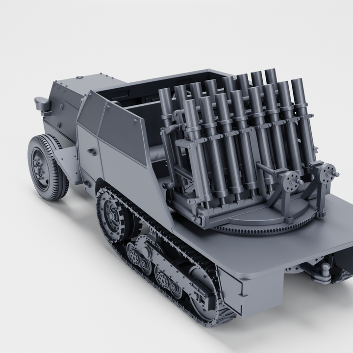 3D Printable Half-track S307(f) Reihenwerfer (row launcher) (Germany ...