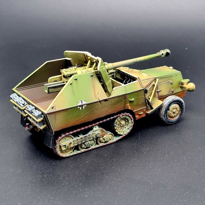3D Printable Half-track S307(f) with 75mm PaK40 (Germany+France, WW2 ...