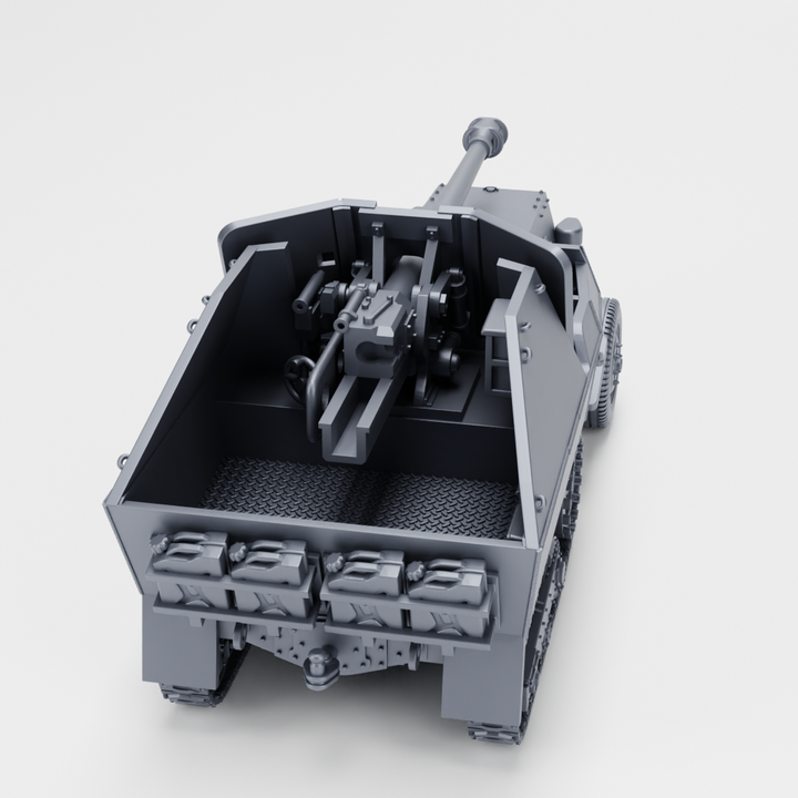 3D Printable Half-track S307(f) with 75mm PaK40 (Germany+France, WW2 ...