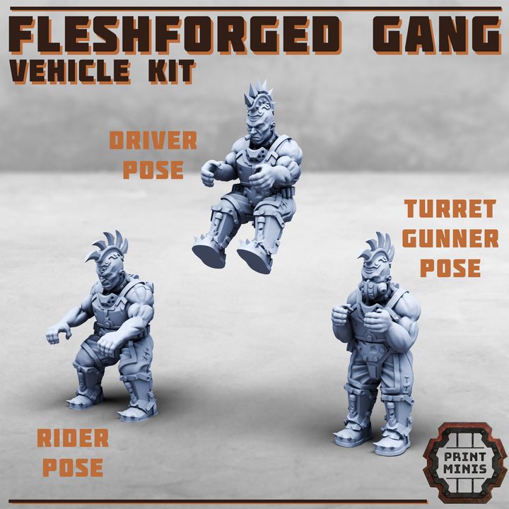 3D Printable Fleshforged Vehicle Kit by Print Minis