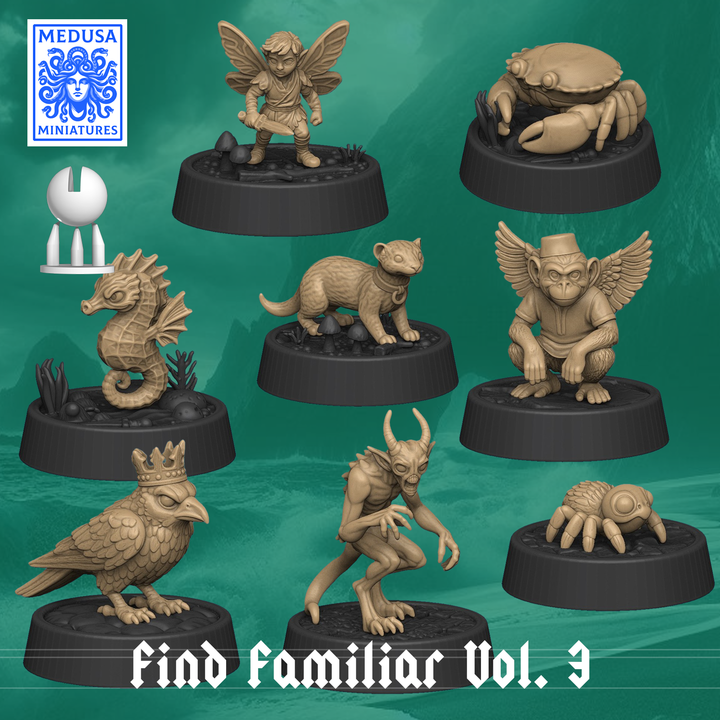 3D Printable Find Familiar Vol. 3: 8 familiars for your wizards by ...