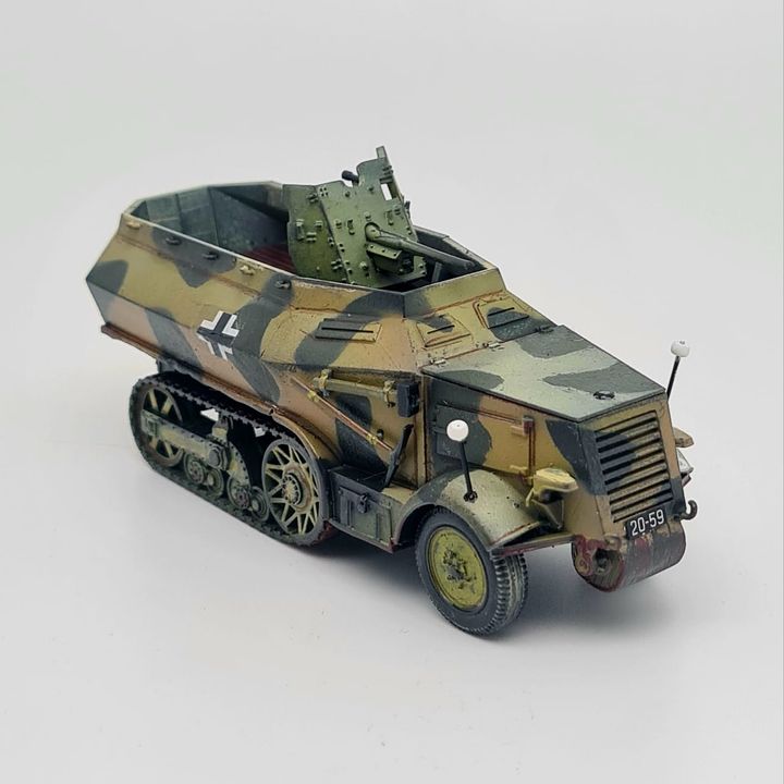 3D Printable Half-track Unic U304(f) with PaK 36 (Germany+France, WW2 ...