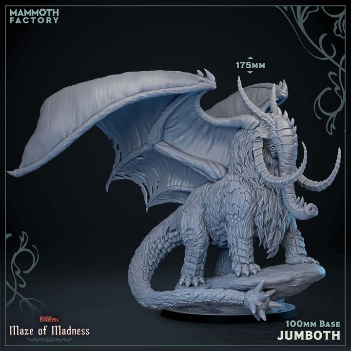 3D Printable Jumboth (Mammoth Dragon) by Mammoth Factory