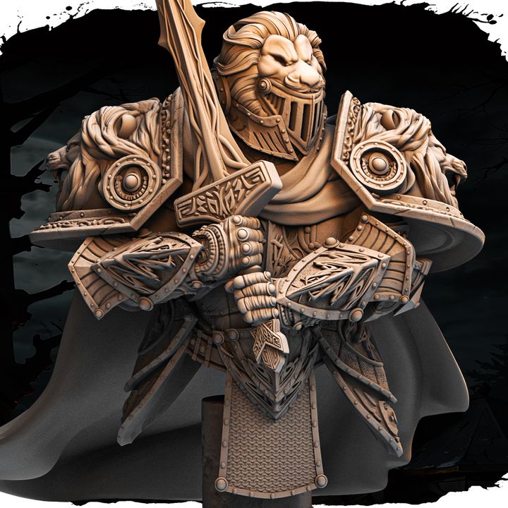 3D Printable Bust Sir Lancelot by Haito