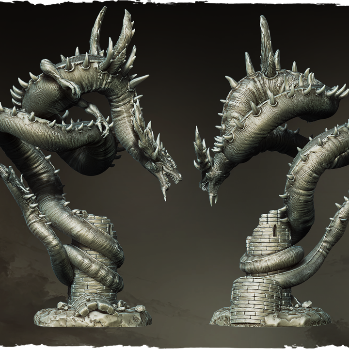 3D Printable Cloud Serpent - Reign of Dragons by Monolith Arts