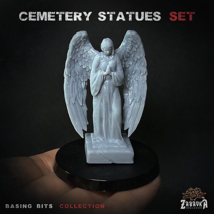3D Printable Cemetery statues - Basing Bits by Zabavka Workshop