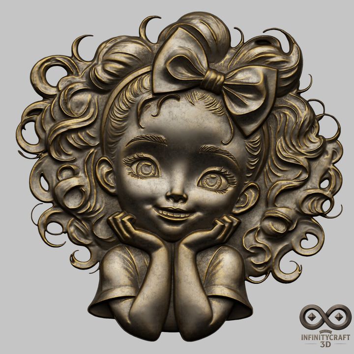 3D Printable Curly Angel STL file for 3d printing or CN by SIAMAK ...