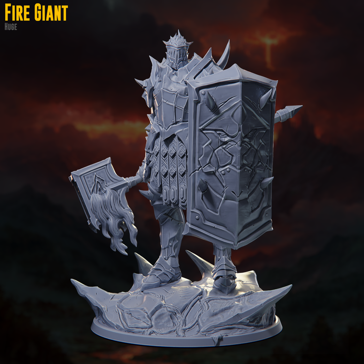 3D Printable Fire Giant by Claymore Miniatures