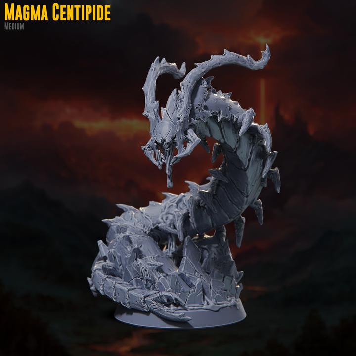 3D Printable Magma Centipide by Claymore Miniatures