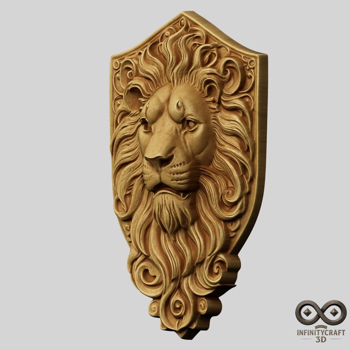 3D Printable Lion Head STL file for 3d printing or CNC 3D print model ...