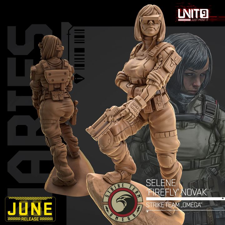 3D Printable Cyberpunk models BUNDLE - Mercenaries Strike team 'Omega' - (June25 release) by UNIT9