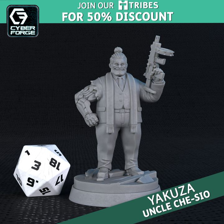 3D Printable Yakuza - Uncle Che-Sio - Additional Miniatures by Titan ...