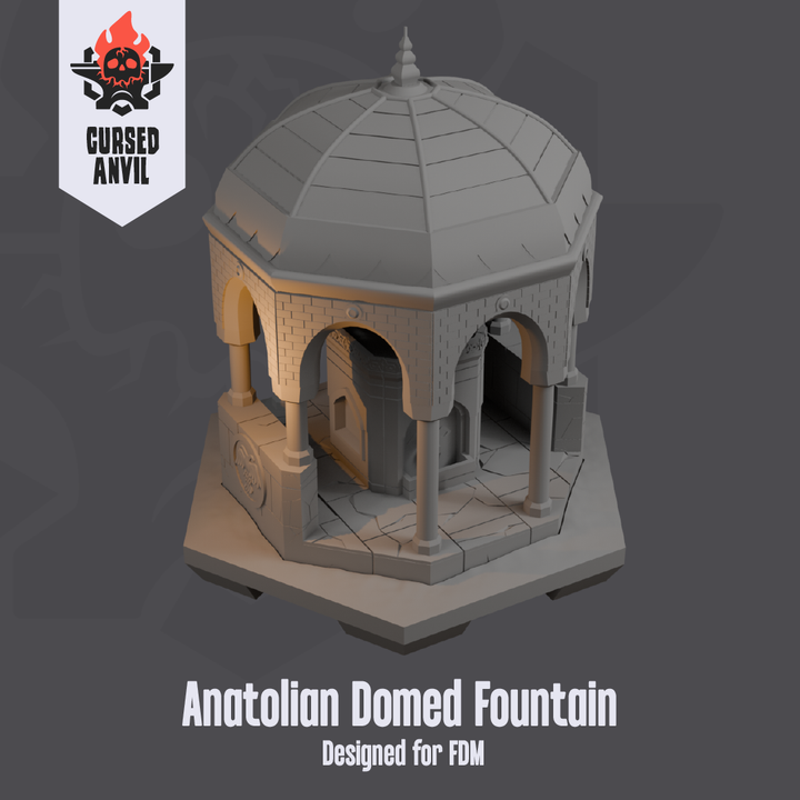 3D Printable Anatolian Domed Fountain + Octagonal Housing TTGE Tile by ...