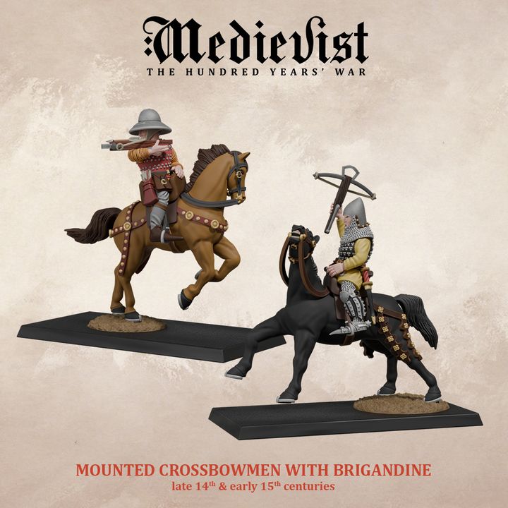 3D Printable Mounted crossbowmen with brigandine, 14th & 15th centuries ...