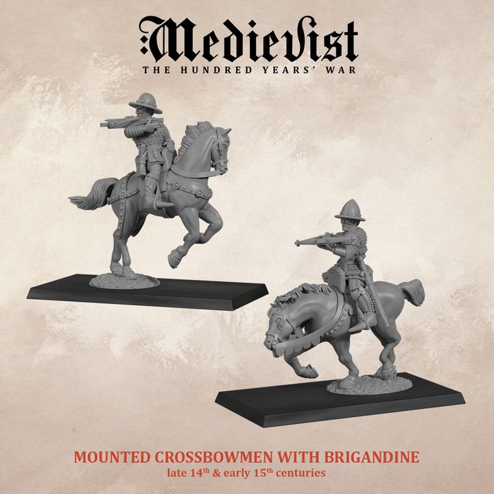 3D Printable Mounted crossbowmen with brigandine, 14th & 15th centuries ...
