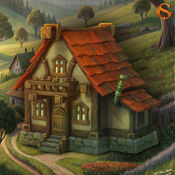 3D Printable Villager House by SolGood Terrain