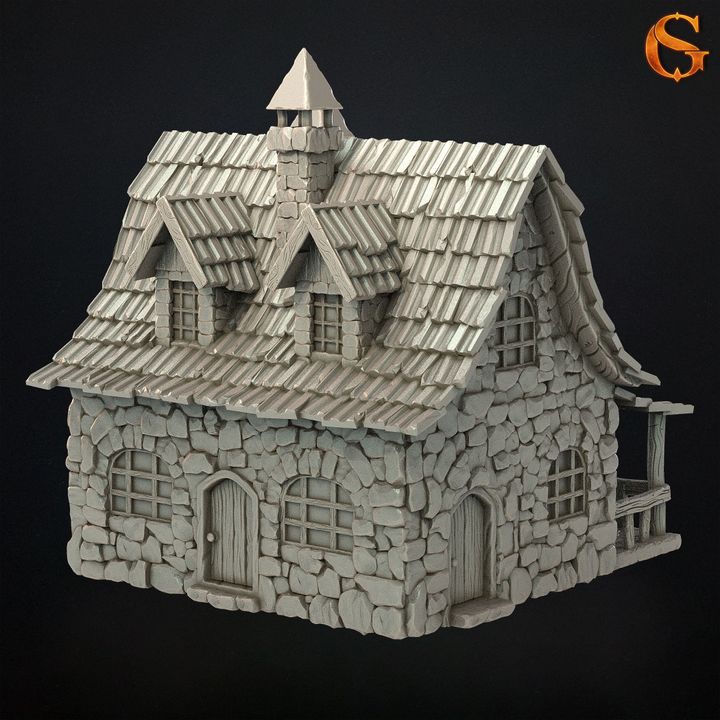 3D Printable Villager House 02 by ST