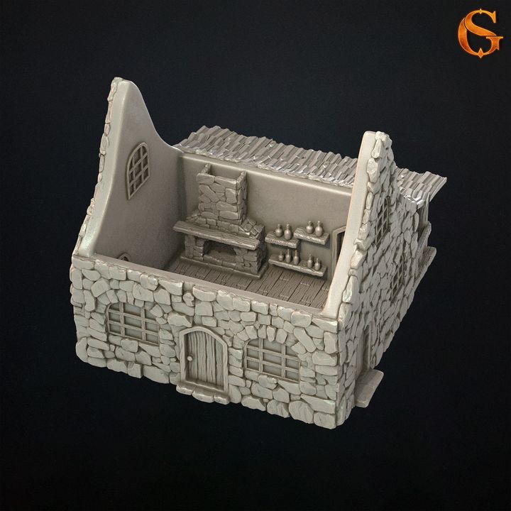 3D Printable Villager House 02 by ST