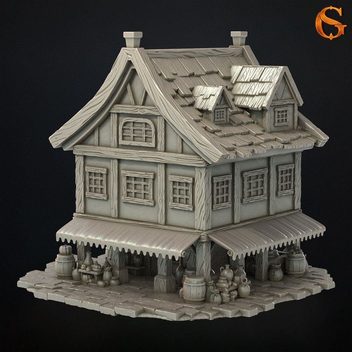 3D Printable Merchant House by SolGood Terrain
