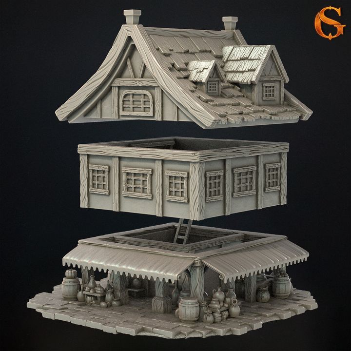 3D Printable Merchant House by SolGood Terrain
