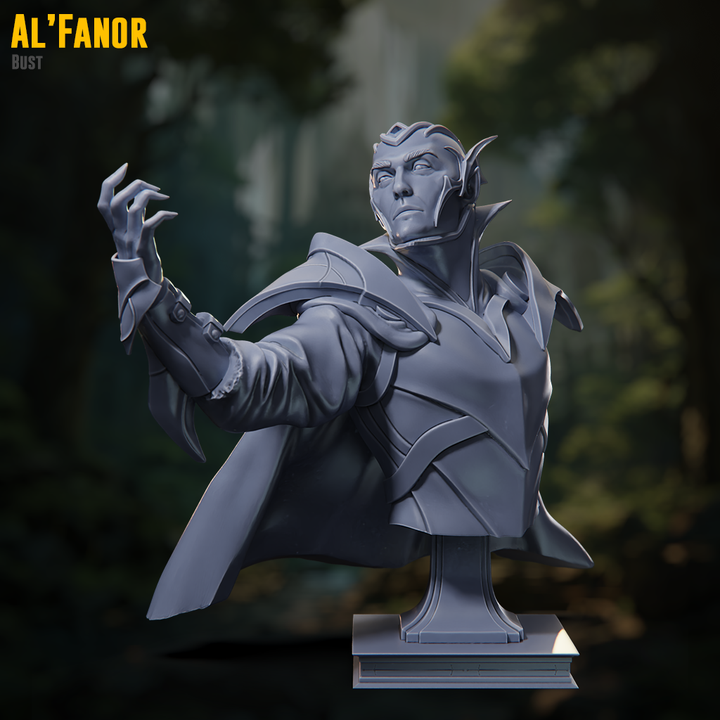3D Printable Al'Fanor, the Betrayer - Bust by Claymore Miniatures
