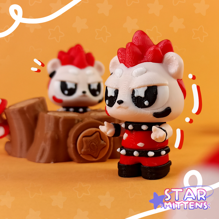 3D Printable Cute Flexi Punk Hedgehog by Star Mittens