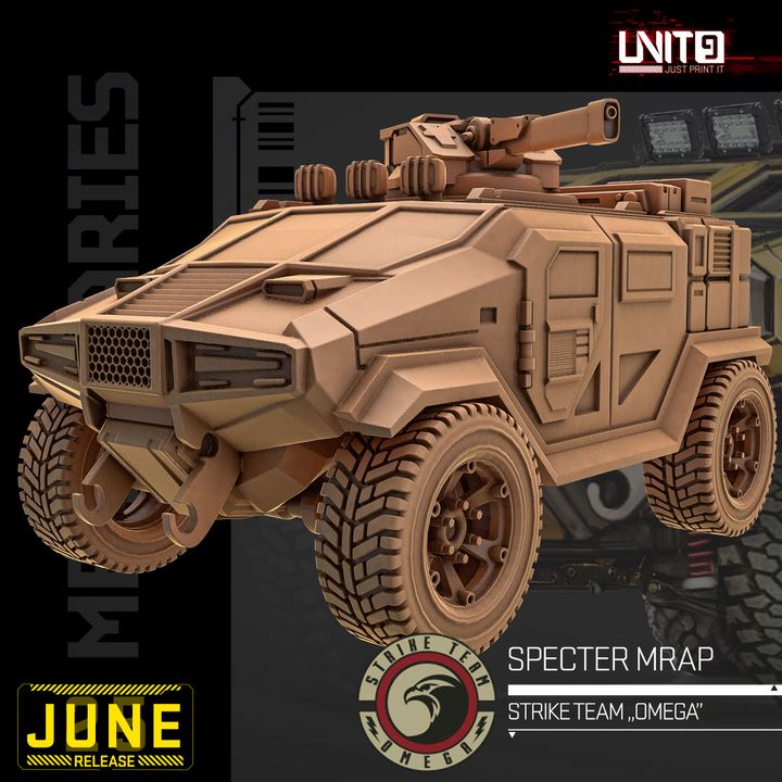 3D Printable Cyberpunk - Specter MRAP - Mercenaries Strike Team 'Omega ...
