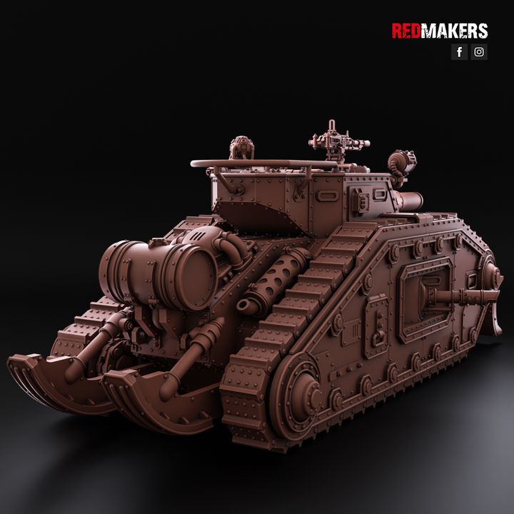 3D Printable Bastion – Solar Heavy Tank – Imperial Force by RedMakers