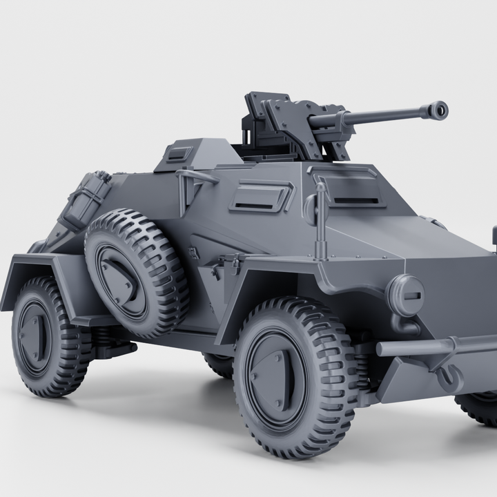 3D Printable Armored car Sd.kfz.221 with Mauser 2.8cm sPzB 41 (Germany ...