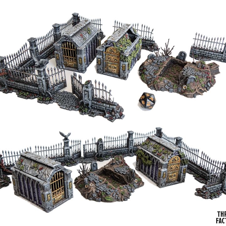 3D Printable Graveyard terrain [BUNDLE] by Threat Factory