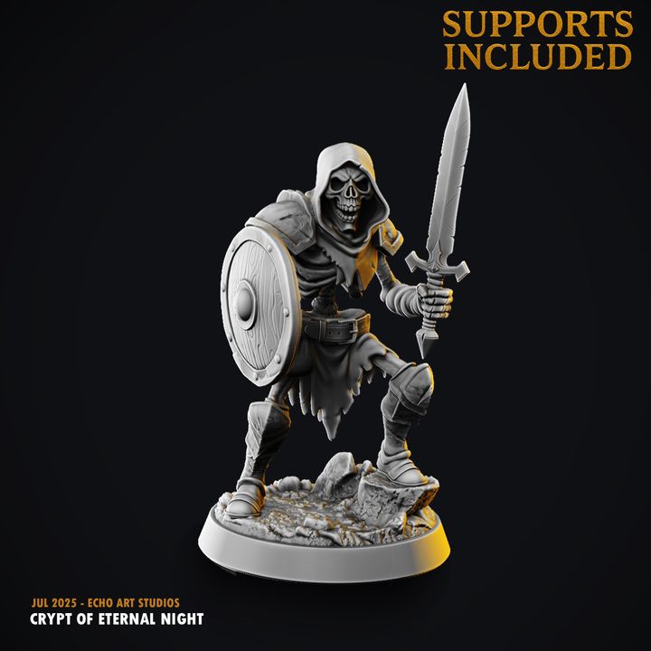 3D Printable Skeleton Warrior - Echo Art - Crypt of Eternal Night by ...